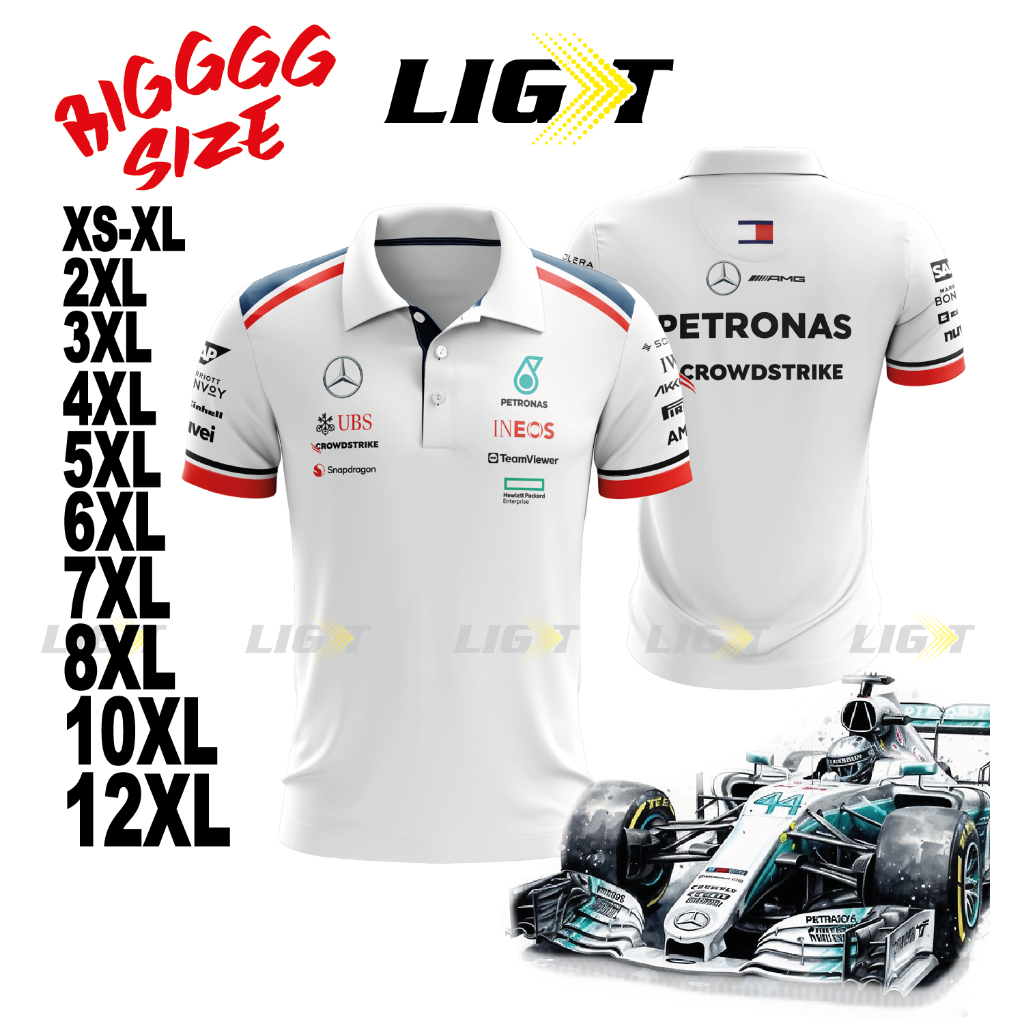 LIGIT Premium F_1 Motorsport Crowdstrike Shirt Oversized Big Size Baju ...
