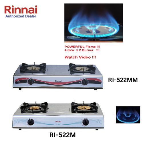 Rinnai Table top Gas Cooker RI-522M / RI-522MM (2 burner) | Shopee Malaysia