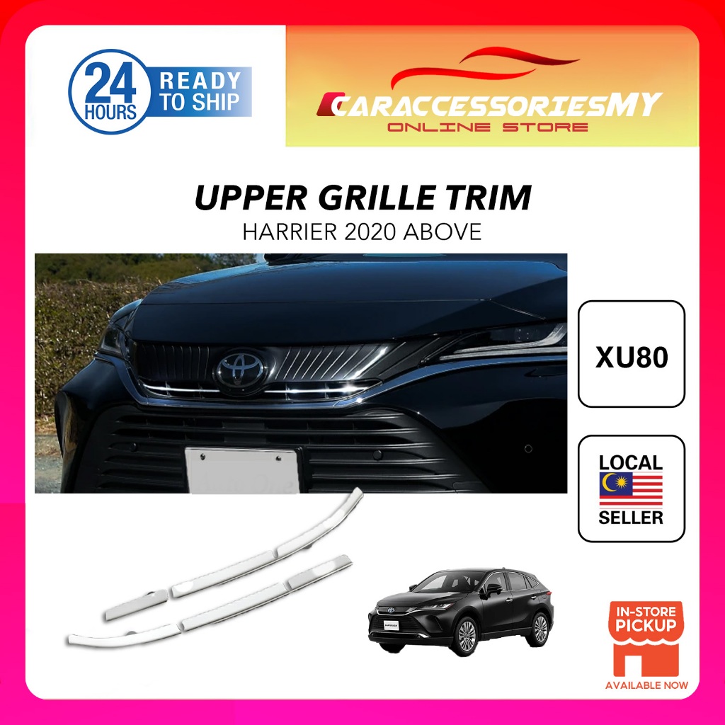 Toyota Harrier XU80 2020 front upper grille chrome trim lining garnish ...