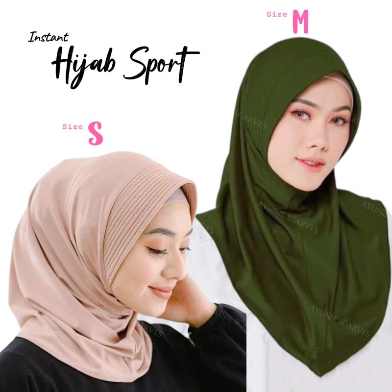 INSTANT HIJAB SPORT Material Jersey Premium Tudung Sarung Sukan | Shopee Malaysia