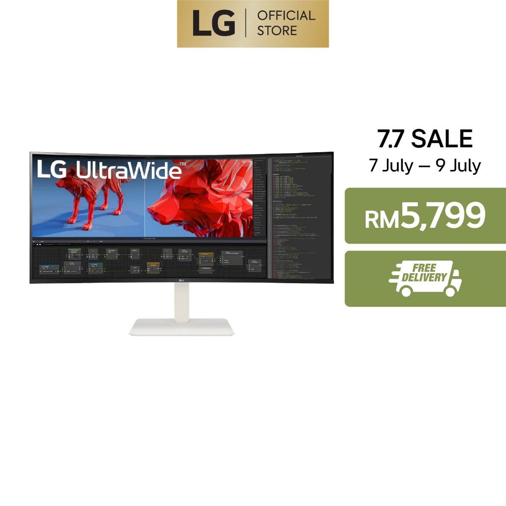 LG 38" 38WR85QC UltraWide™ Curved Monitor with WQHD Nano IPS Display with VESA DisplayHDR 600 ...