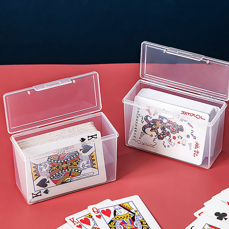 TRANSPARENT Playing Card Box Poker Card Cases Kotak Simpan Daun Terup ...
