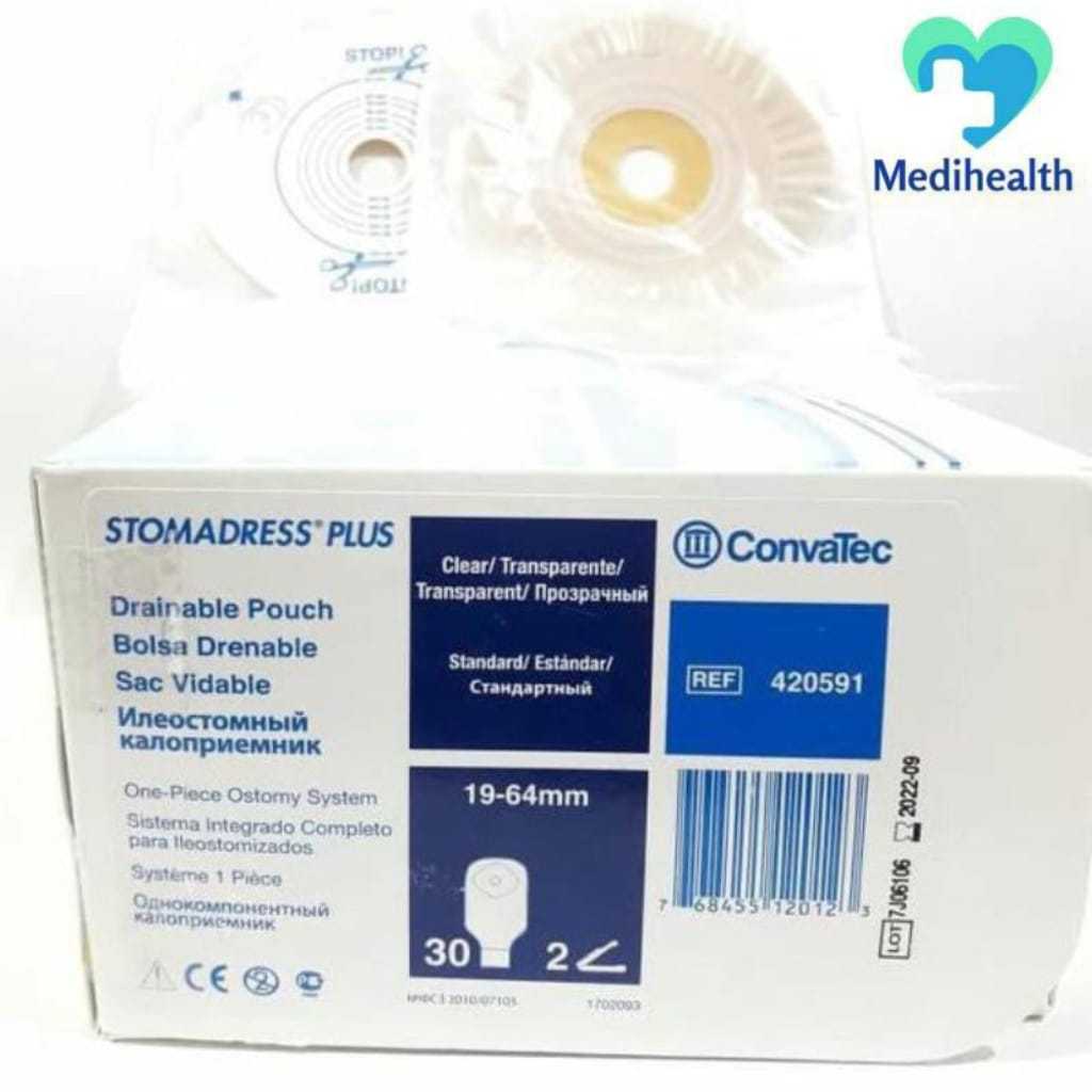 ConvaTec StomaDress Plus One Piece Drainable Pouch (Transparent Stoma ...