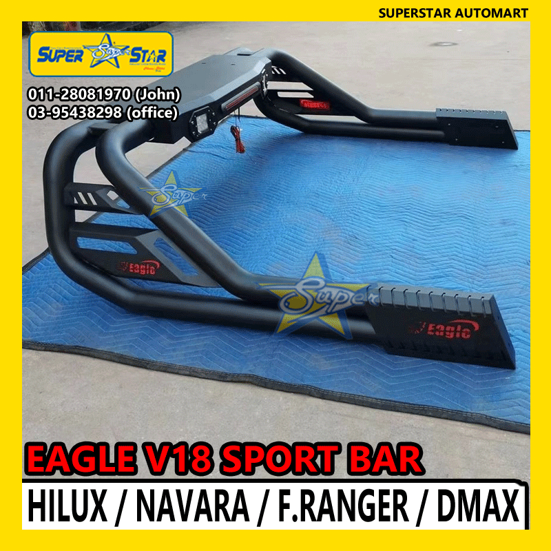 EAGLE SPORT ROLL BAR V18 For triton d max Revo roco Vigo ford ranger ...