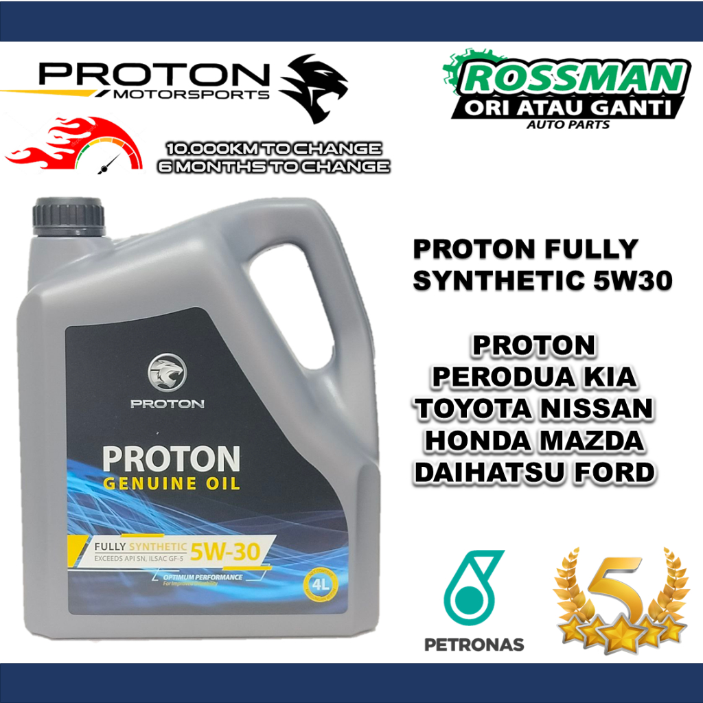 Original Fully Synthetic API 5W30 5W-30 Proton Saga Persona VVT Iriz ...