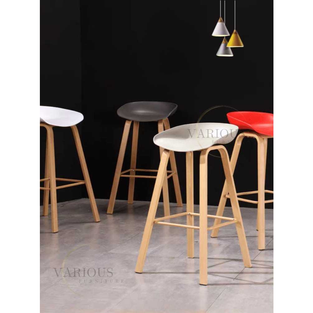 (Ready Stock) Eames bar chair white/black /red/khaki/BAR STOOL/BAR ...