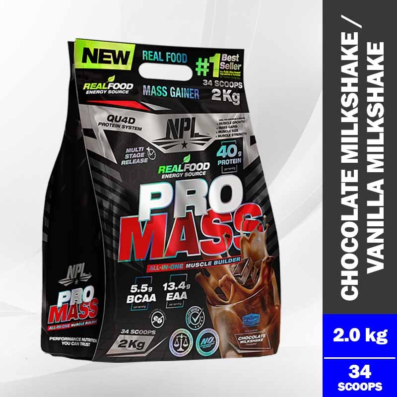 Pro Mass with EAA by NPL 4.4lbs (Chocolate / Vanilla) - Real Food ...