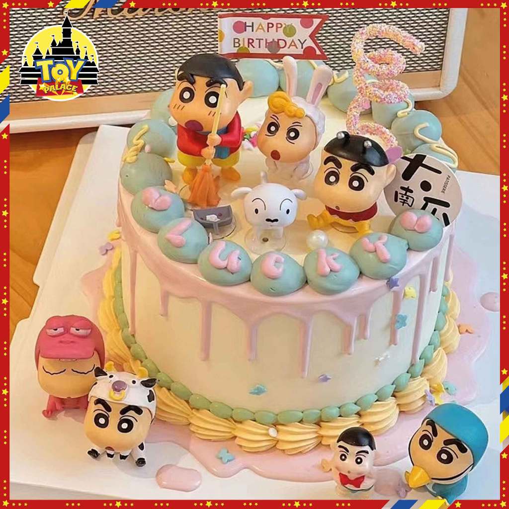 Shin Chan Solid Cake Topper Birthday Cake Decoration Set | Shopee Malaysia