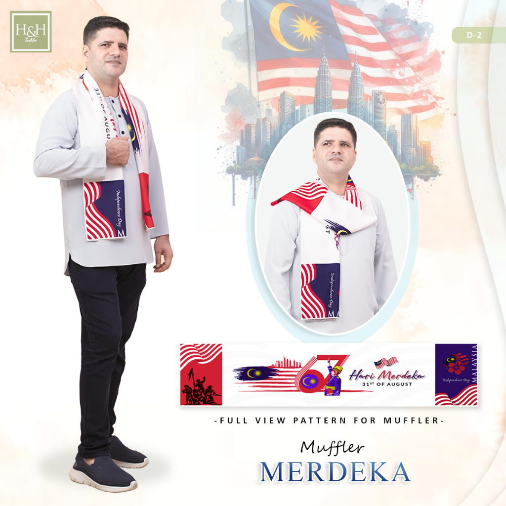 🎀Merdeka 2024 Viral 🎀 Stylish Muffler Scarf Merdeka for Adult Men by ...