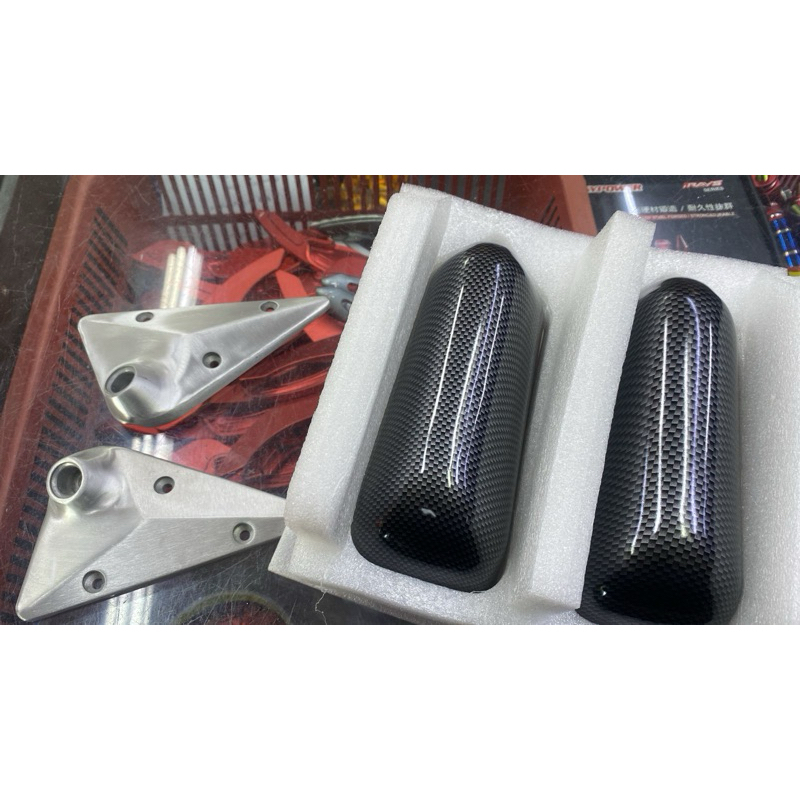 Craft Square Ori Real Carbon Fiber Side Mirror Titanium Blue Glass ...