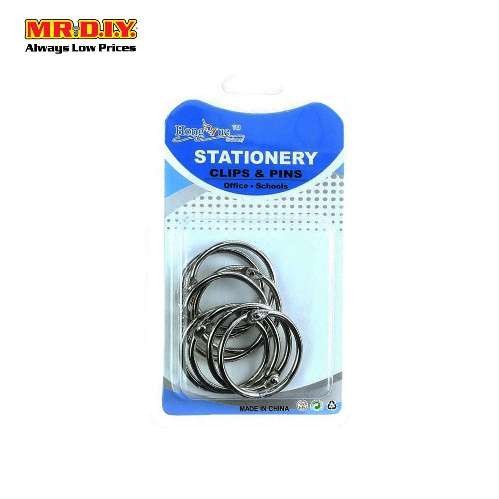 HONGYUE Metal File Book Card Snap Closure Binder Rings 32mm (8pcs ...