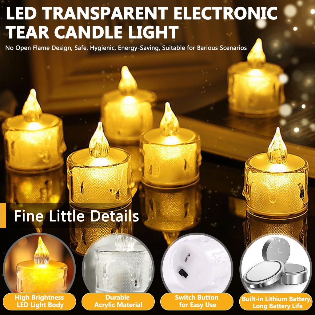 LED Flameless Candle Light LED Candle Light Electronic Smokeless ...