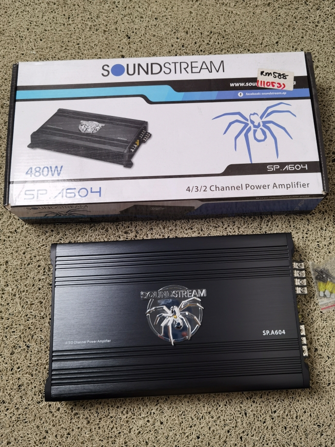 Clear Stock !! Rm588 Soundstream car power amplifier 4 channel (SP.A604 ...