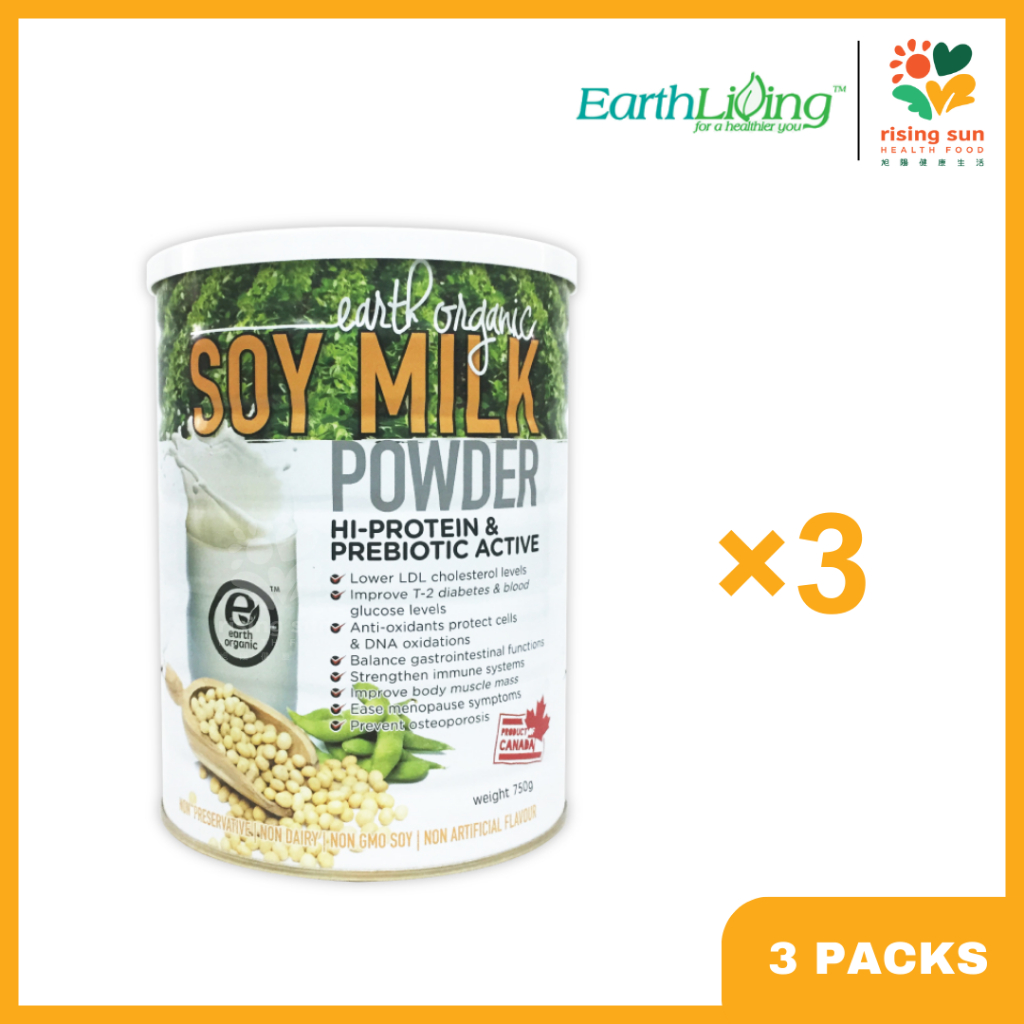Earth Living Organic High Protein Soymilk Powder (750g x 3) - Triple Packs | Shopee Malaysia