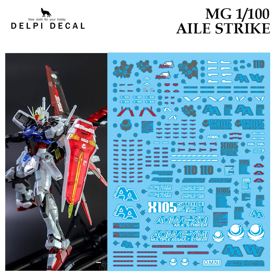 [DELPI DECAL] 130 MG 1/100 AILE STRIKE GUNDAM WATER SLIDE DECAL ...