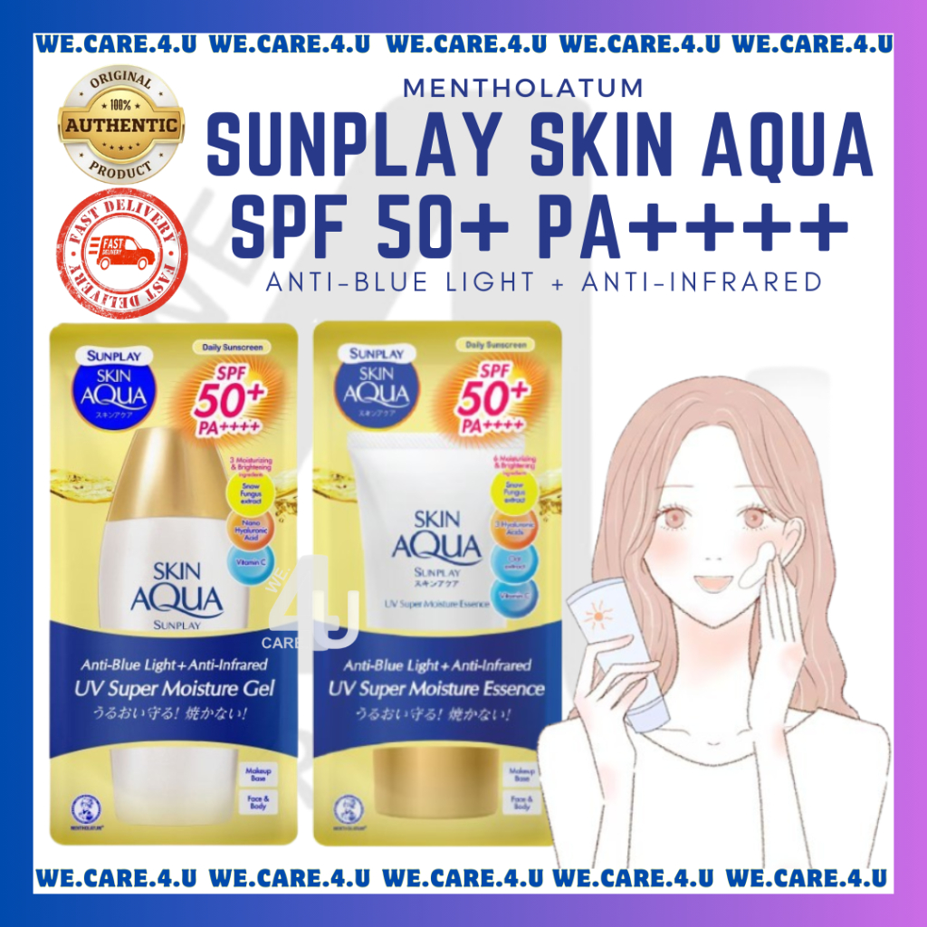 MENTHOLATUM SUNPLAY SKIN AQUA ANTI-BLUE LIGHT + ANTI-INFRARED SPF 50 ...
