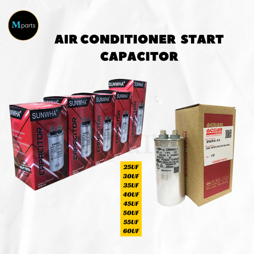[Ready Stock] SUNWHA & ACSON 25UF – 60UF MOTOR COMPRESSOR START ...