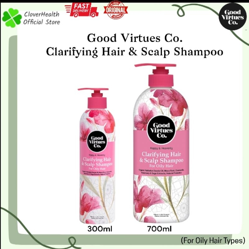 Good Virtues Co. GVC Clarifying Hair & Scalp Shampoo 300ml/ 700ml ...