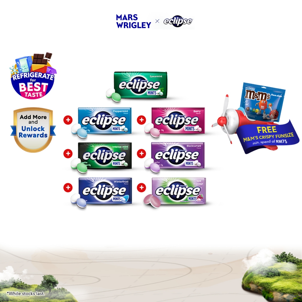 [Bundle of 7] Eclipse Minty Candy 35g 7 Flavour | Shopee Malaysia