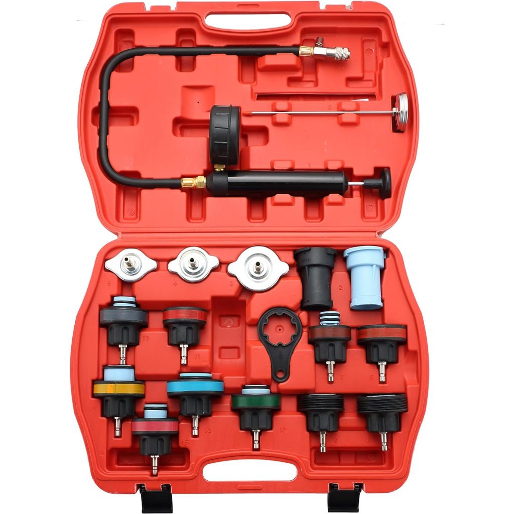 ATPEAM 18pcs Radiator Pressure Pump Cooling System Car Leak Tester ... ATPEAM 18pcs Radiator Pressure Pump Cooling System Car Leak Tester ...