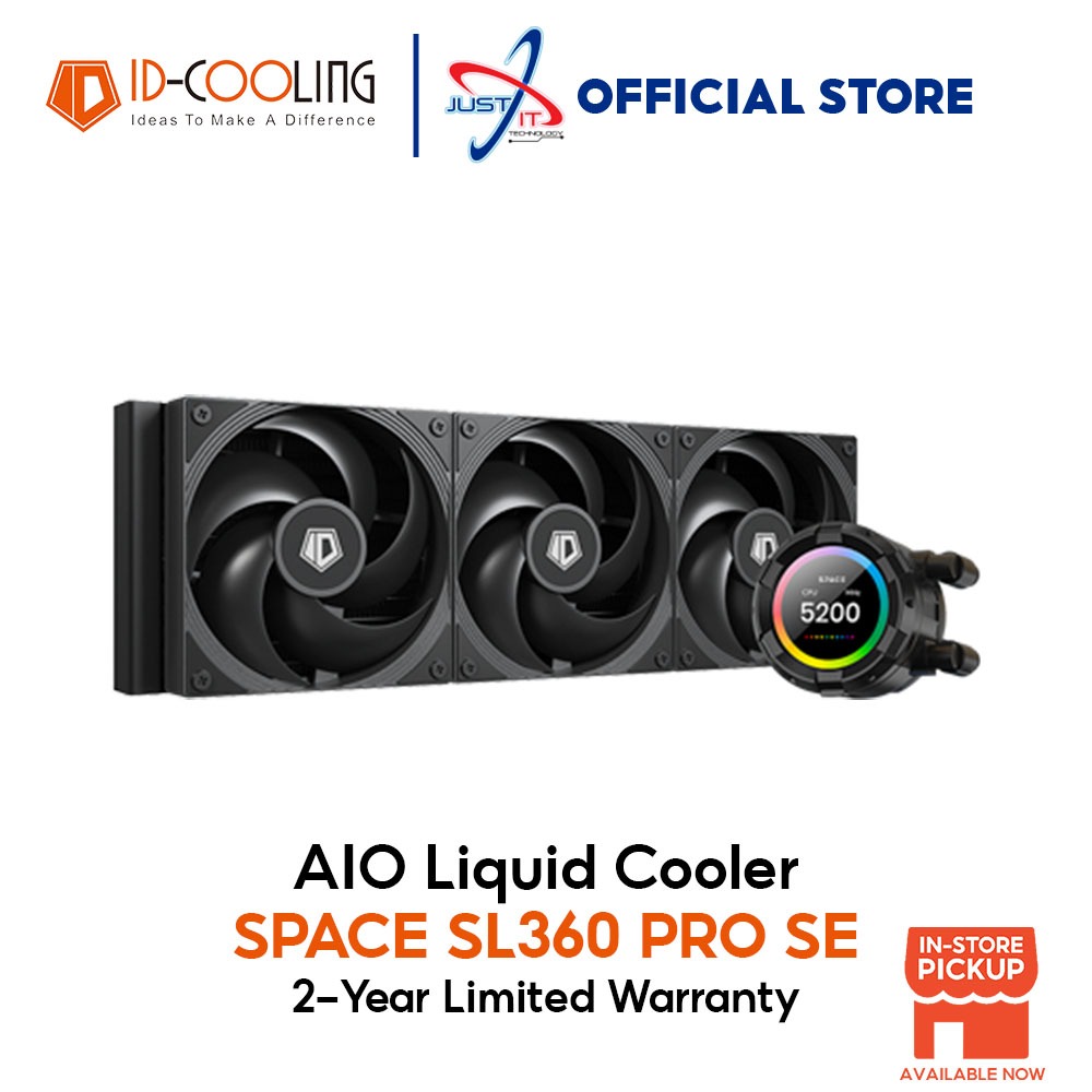 ID-COOLING SPACE SL360 PRO SE LCD SILENT EDITION AIO LIQUID COOLER ...
