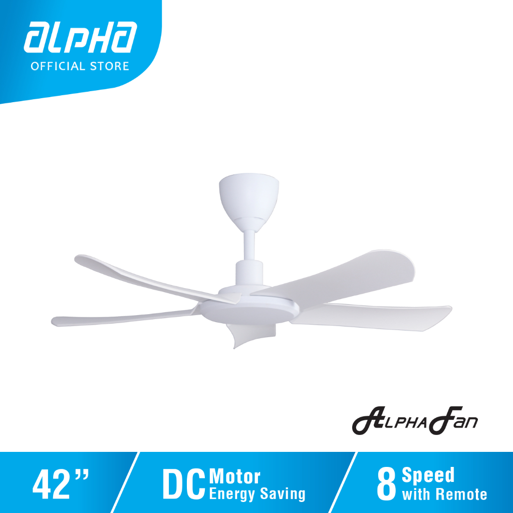 ALPHA AlphaFan - ALLY 5B 42 Inch DC Motor Ceiling Fan with 5 Blades (8 ...