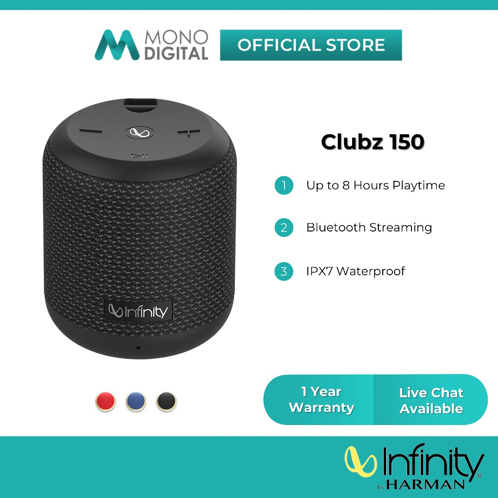 Infinity by Harman Clubz 150 / Clubz 250 Portable Wireless Bluetooth ...
