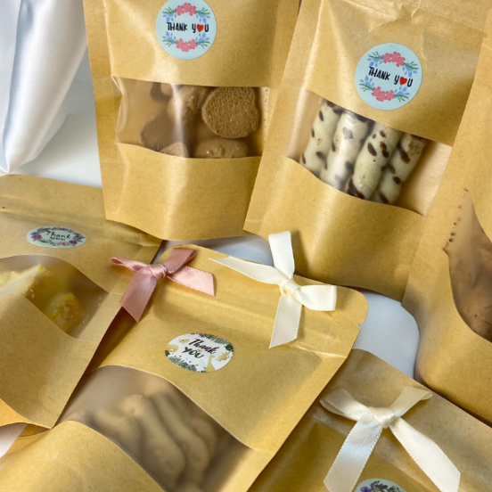 Doorgift Biskut Brown paper craft Packaging | Goodies biskut | Biskut ...