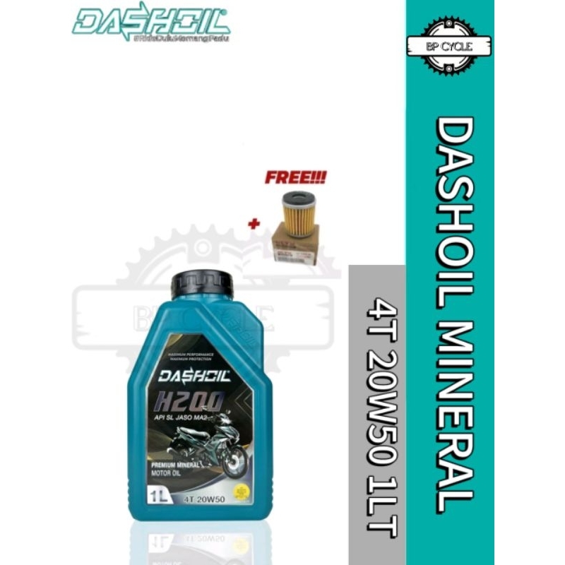 DashOil H200 4T 20w50 1L Mineral SL Motorcycle Engine Oil Minyak Hitam ...