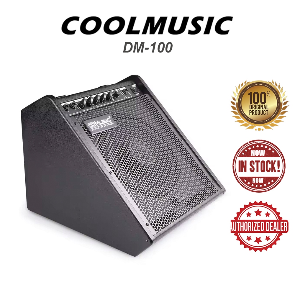 COOLMUSIC DM-100 (DM100) - 100W Bluetooth Professional Drum Amplifier ...