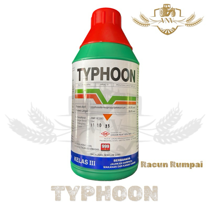 TYPHOON 1Liter/Glyphosate Isopropylammonium 41%|Weed killer Herbicide ...
