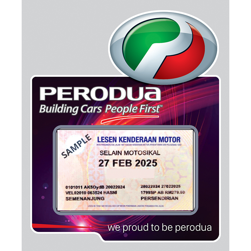 The Latest Version 新款 Road Tax Sticker 2024 Ready Stock Perodua Car ...