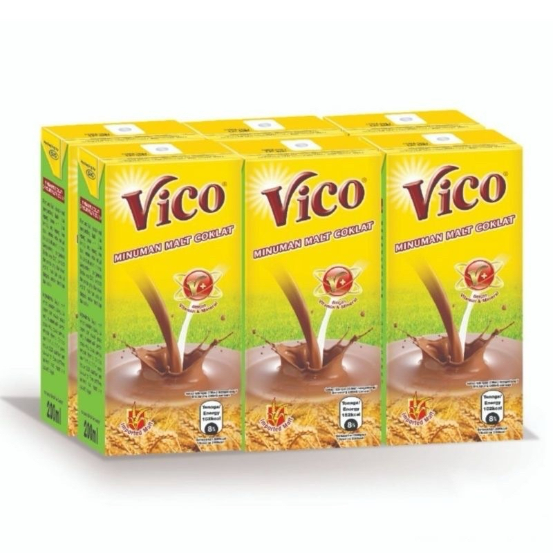 6s Air Kotak Vico UHT Malt Chocolate Drink Minuman Coklat Koko | Shopee ...