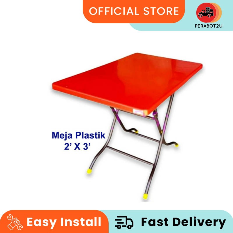 P2U 3V meja petak plastik/ meja / meja makan / meja kedai makan / meja ...
