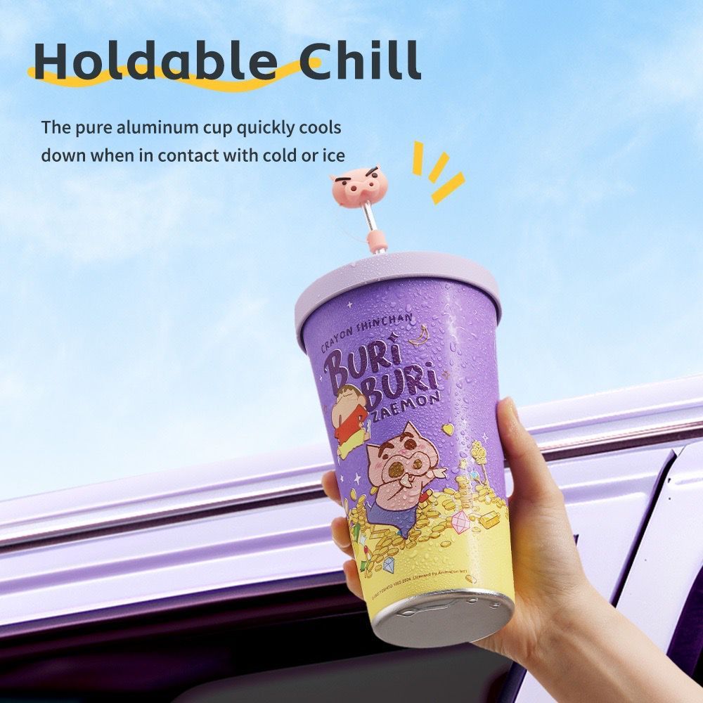 Rock Space Crayon Shin Chan Color-Changing Iced Cup 940ML+STRAW ...