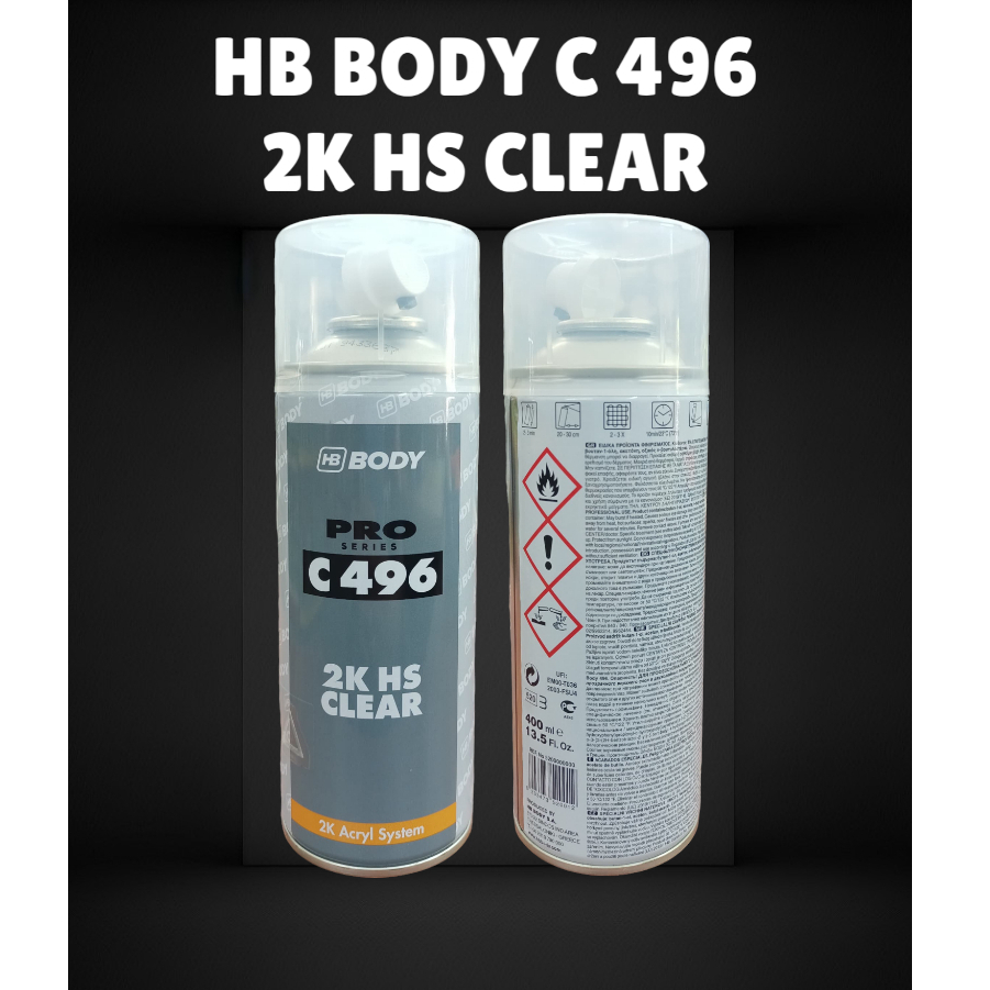 HB BODY C 496 2K HS CLEAR COAT AEROSOL SPRAY TIN 400ML | Shopee Malaysia