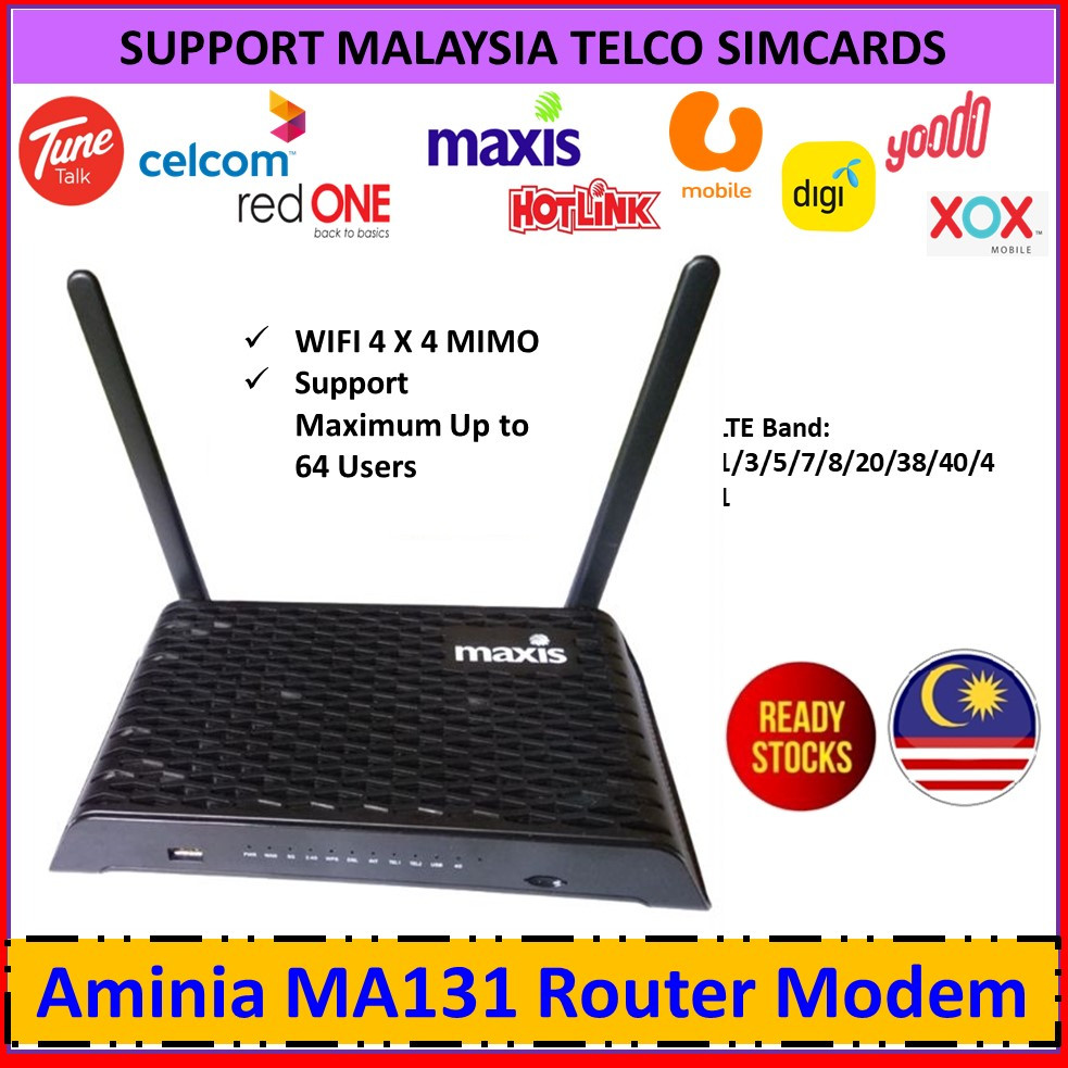 Aminia MA131 Router Modem | Shopee Malaysia