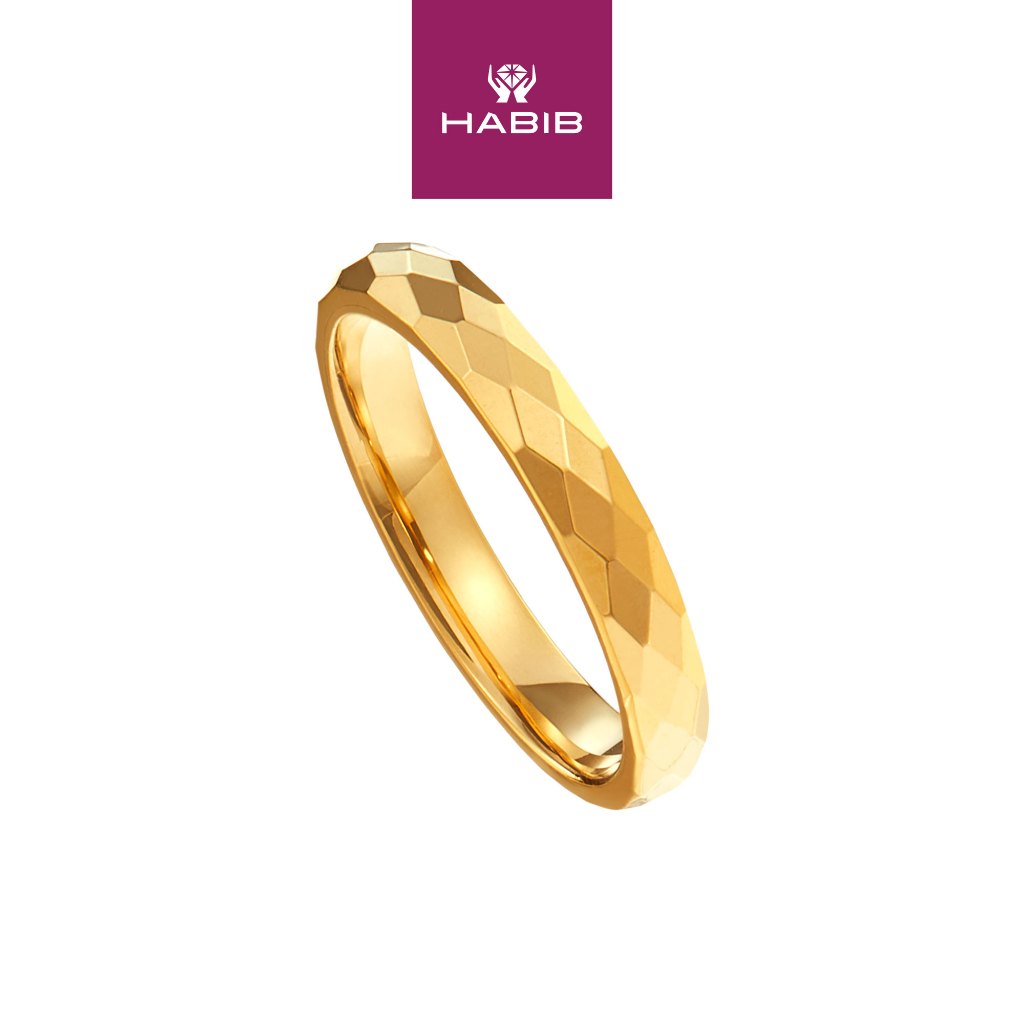 HABIB Oro Italia 916 Yellow Gold Ring GR44641220 | Shopee Malaysia