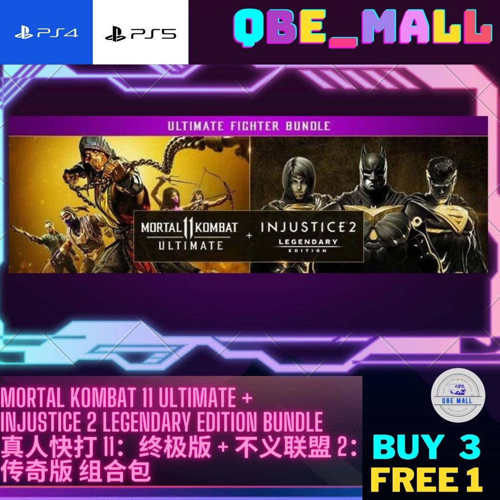 Mortal Kombat 11 Ultimate + Injustice 2 Legendary Edition Bundle( PS4 & PS5 ) Digital Download ...