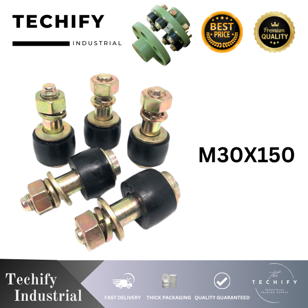 FCL Coupling Bolt & Nut & Rubber Bush F8 (M30X150) FCL Component ...