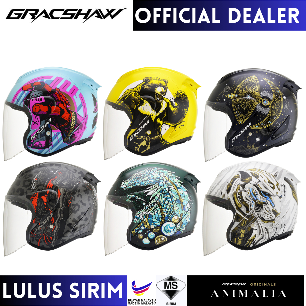 Gracshaw G919i Glazzo Animalia Series Helmet New Launching 2024 Helmet ...