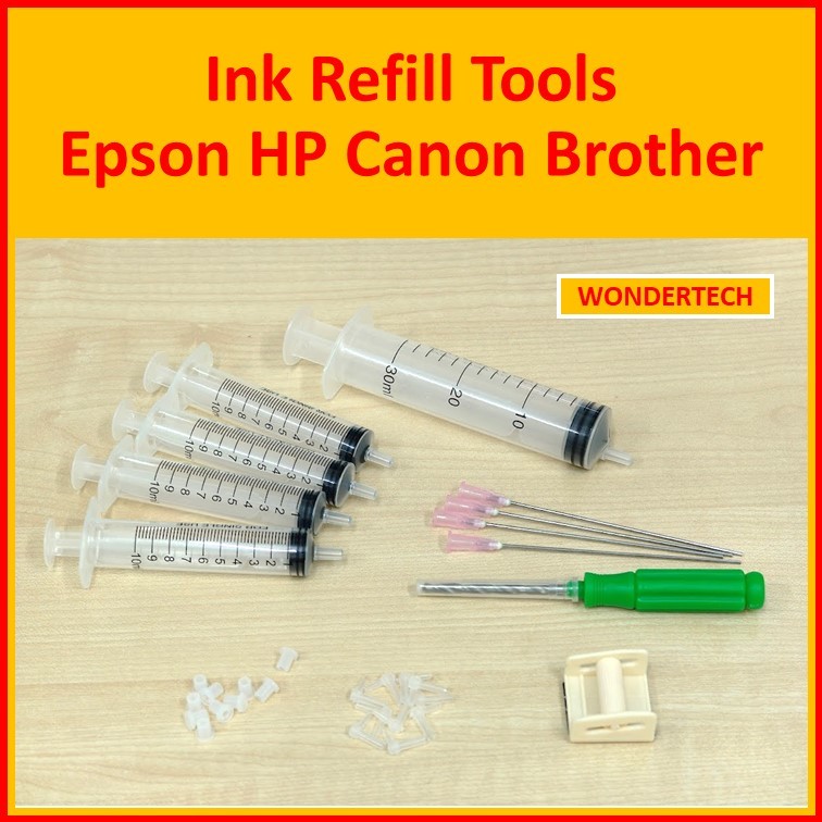 Ink Refill Tools SYRINGE NEEDLE DRILLER CISS RUBBER RING TUBE LOCK ...