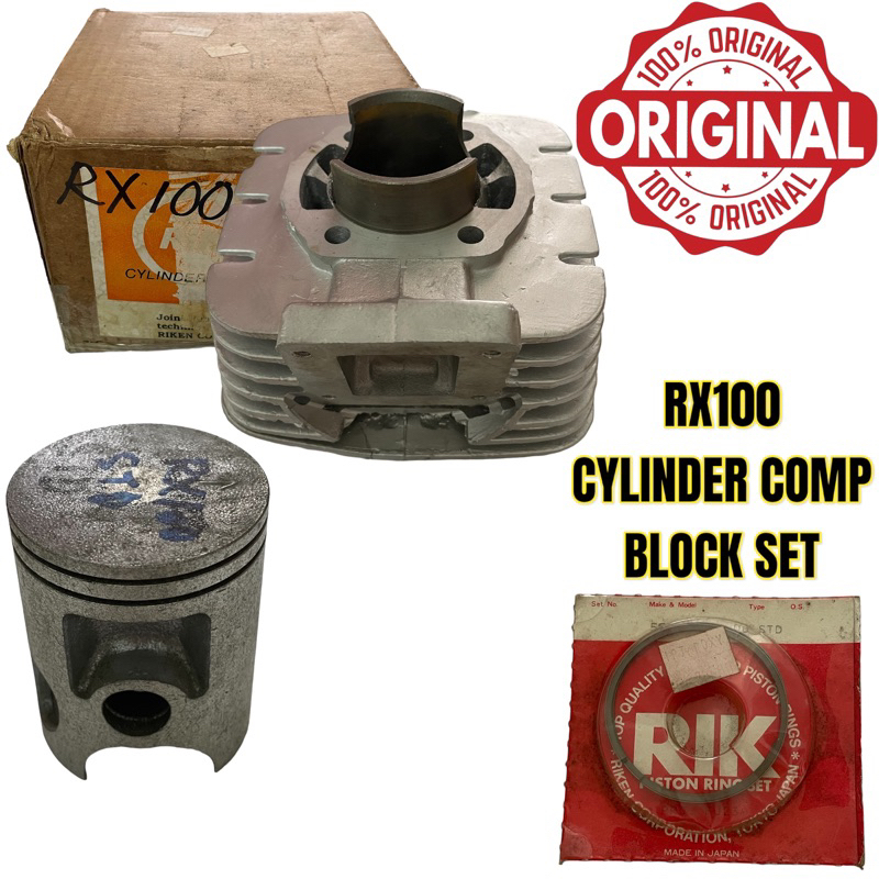 YAMAHA 100% ORIGINAL RX100 STD CYLINDER COMP SET (MADE IN JAPAN ...