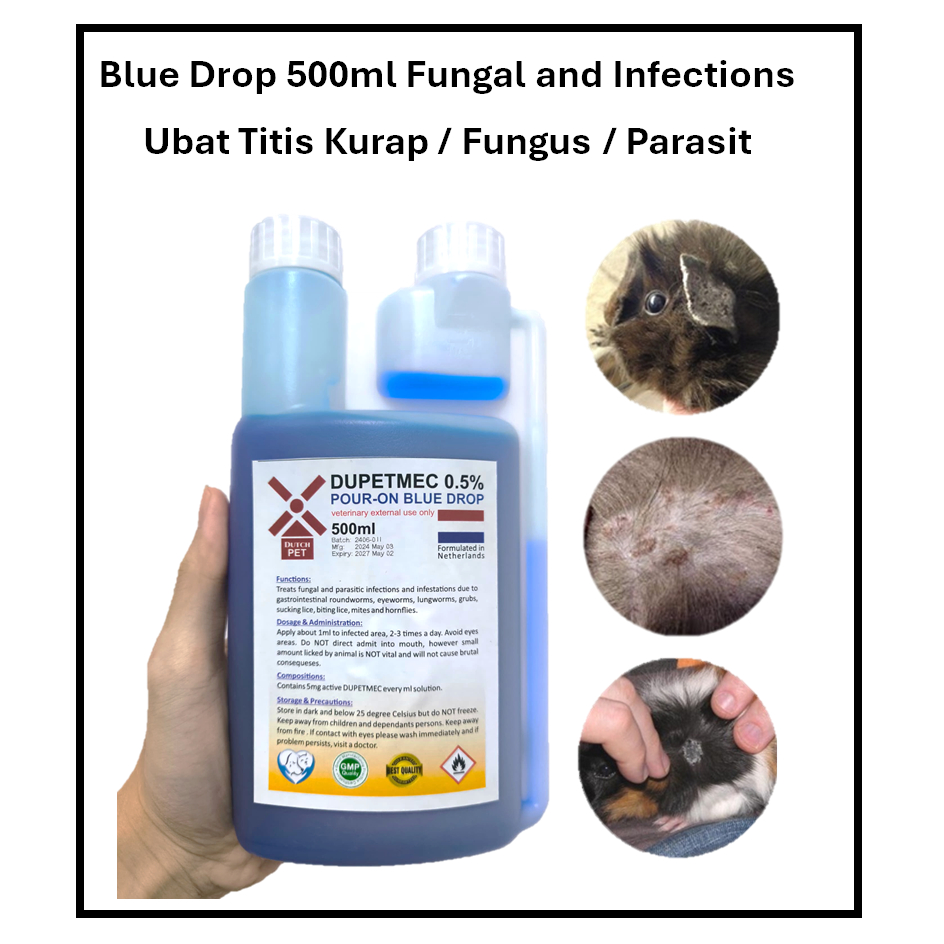 Blue Drop Pour On 500ml for Fungus Infection Ubat titis bagi hilangkan ...