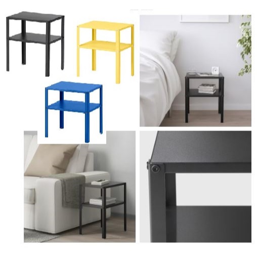 SWEDISH DESIGN KNARREVIK Bedside Table / Bed Table / side table , black ...