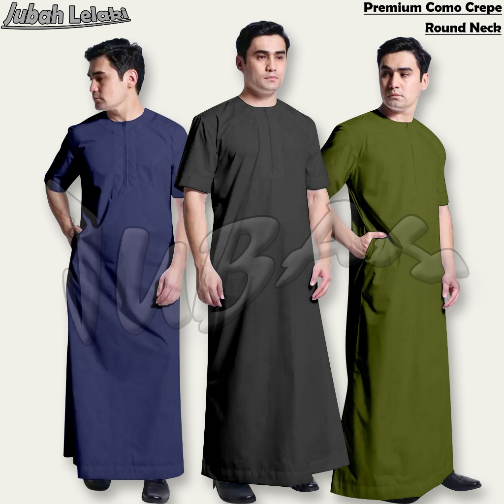 Islamic Jubah Raya Adult Jubah for Men’s Jubah Lelaki Half Sleeves ...