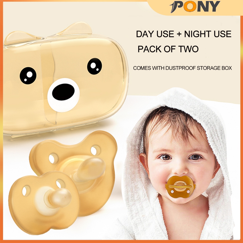 PONY HOME-Newborn Baby Soothie Pacifier puting Baby Soft Silicone ...