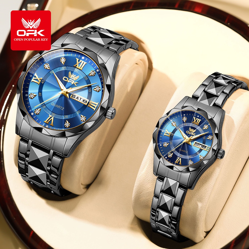 OPK Jam Tangan Couple Original 100% Watch Man Women Pasangan Perempuan ...