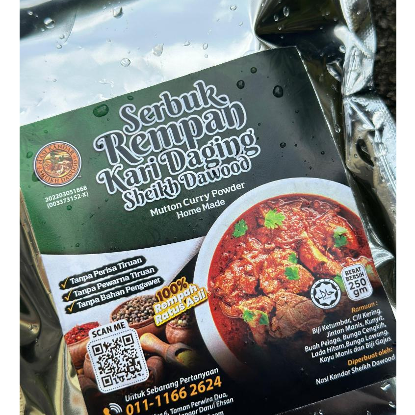Serbuk Rempah Kari Daging Sheikh Dawood. | Shopee Malaysia