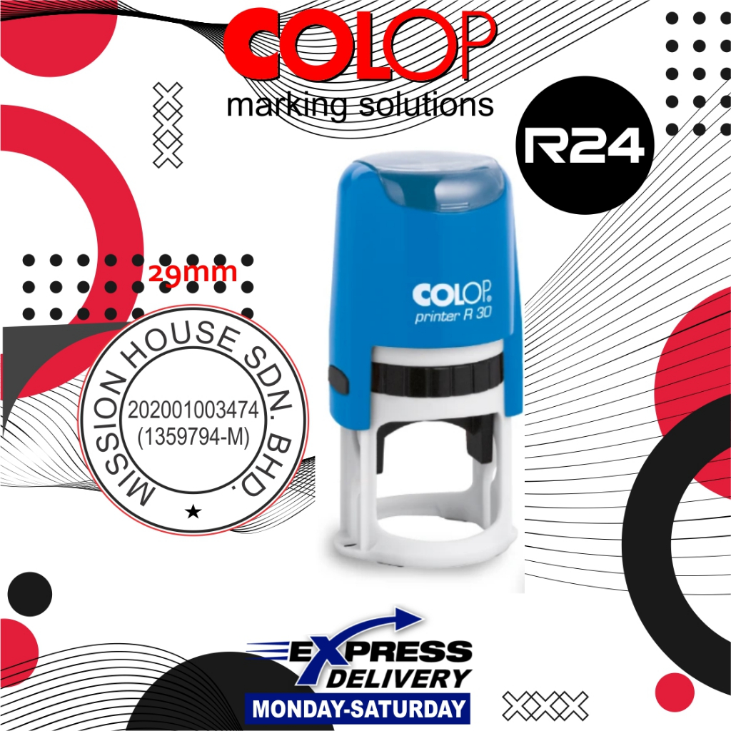 Rubber Stamp Colop P10|P20|P30|P40|R17|R24|R30 Cop *SHIPPING IN 24HOURS ...